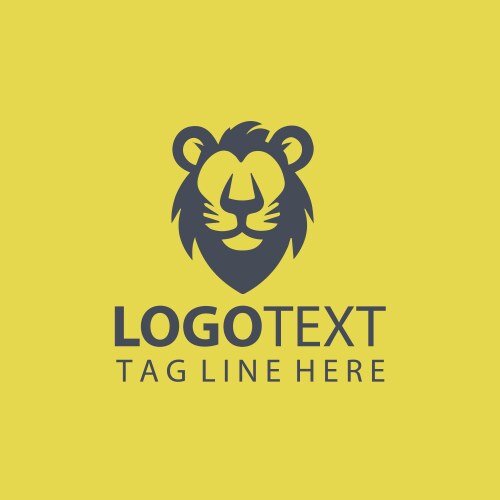 King lion logo Royalty Free Vector Image - VectorStock