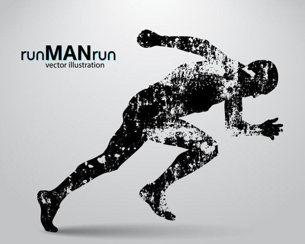 Running man graphics composed of particles Vector Image