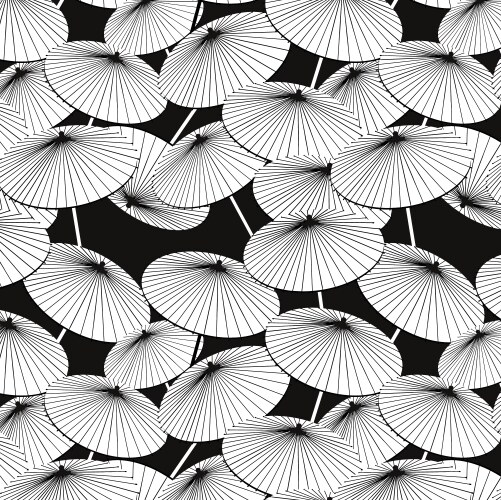 Japanese traditional sakura umbrella pattern Vector Image