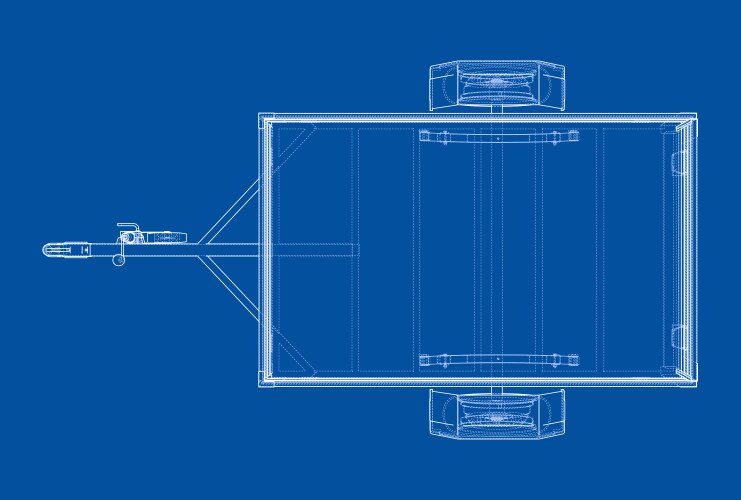 Open trailer sketch Royalty Free Vector Image - VectorStock