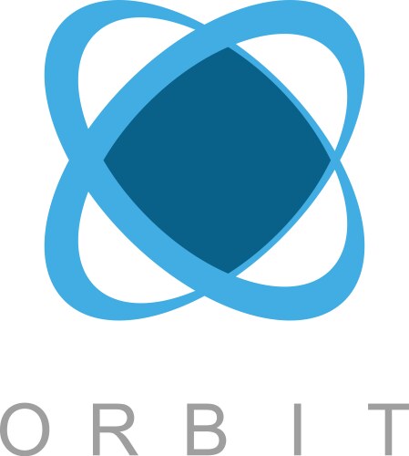 Orbit Logo - Space & Technology Royalty Free Vector