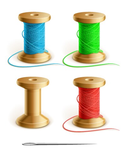 Needle and thread Royalty Free Vector Image - VectorStock
