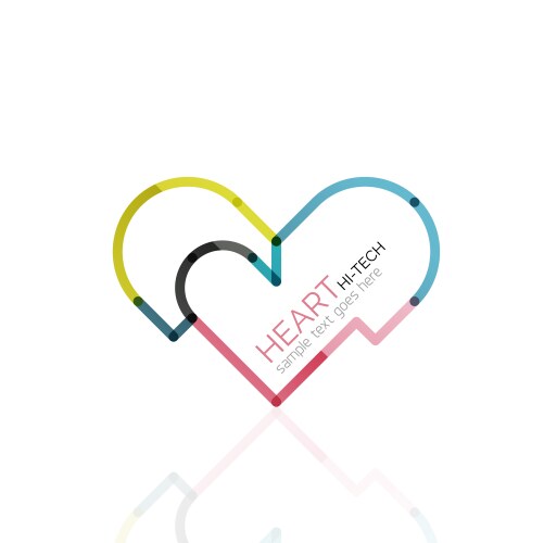 Together romantic love logo Royalty Free Vector Image