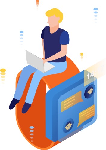 People and interface Royalty Free Vector Image