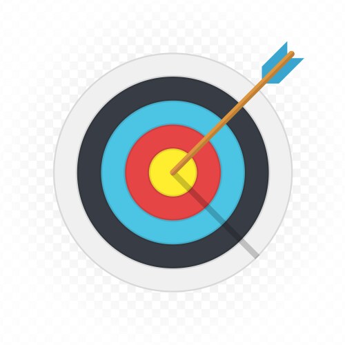 Arrow and target for bow Royalty Free Vector Image