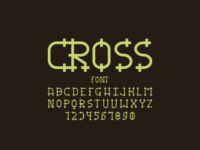 Modern calligraphy hand lettering font alphabet Vector Image