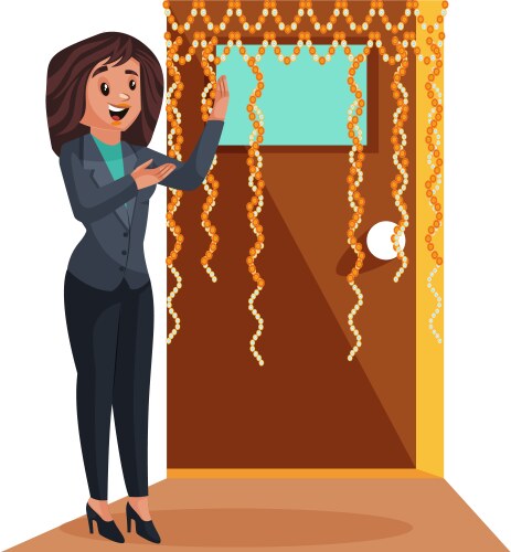 Hr manager cartoon character Royalty Free Vector Image