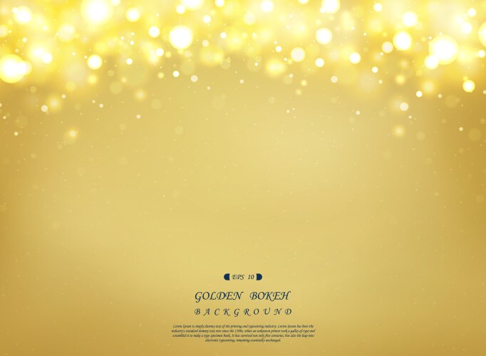 Golden glitter frame of wording background flying Vector Image