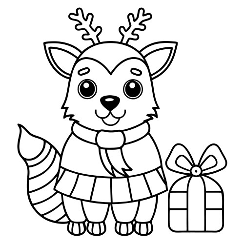 Christmas Animals Clipart Vector Images (over 6,100)