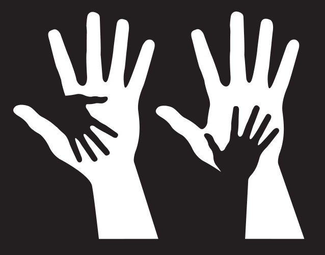 Helping hands Royalty Free Vector Image - VectorStock