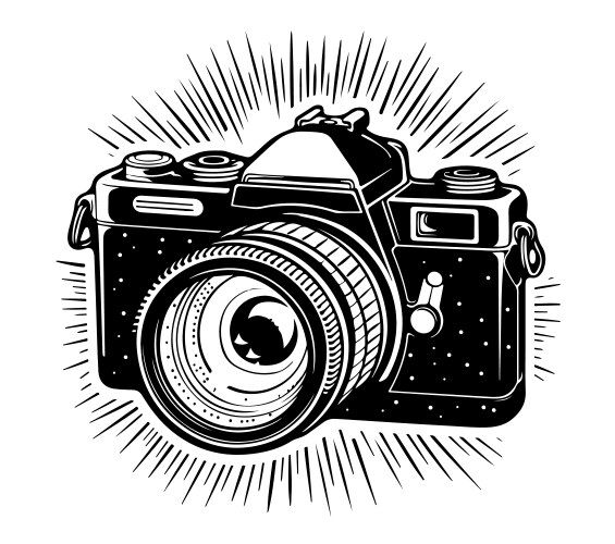 Cute Doodle Camera Sketch Royalty Free Vector Image