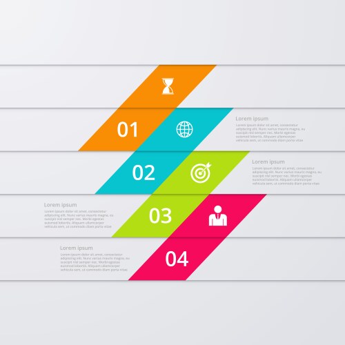Four marketing ideas process chart template Vector Image Four marketing ideas process chart template Vector Image