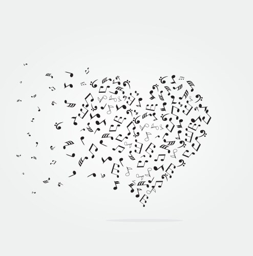 Note heart Royalty Free Vector Image - VectorStock