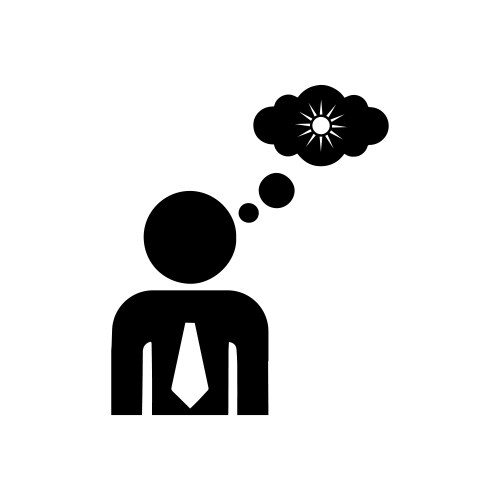 Thinking person icon Royalty Free Vector Image