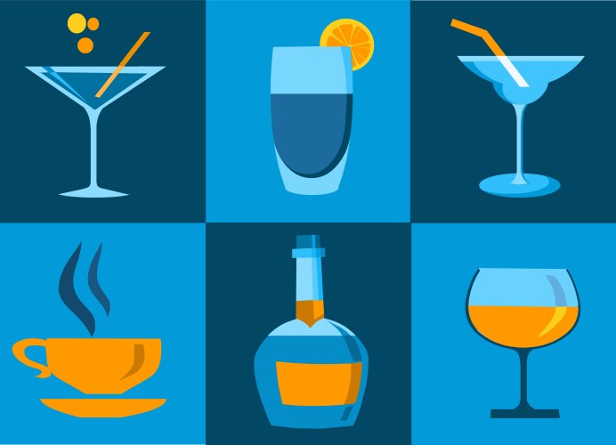 Drinks and refreshments Royalty Free Vector Image