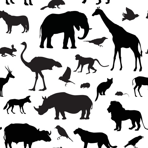 Animal silhouette set Royalty Free Vector Image