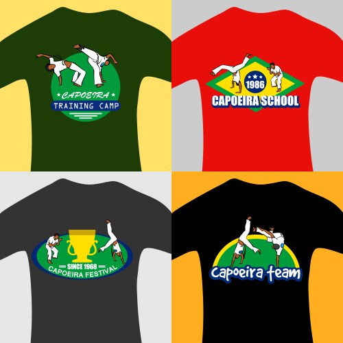 Capoeira set Royalty Free Vector Image - VectorStock