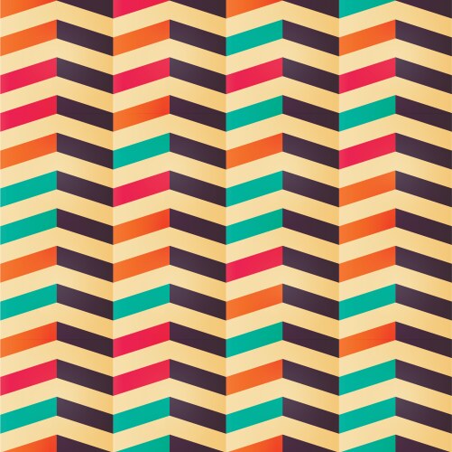 Abstract art ziczag color seamless pattern Vector Image