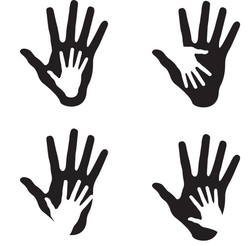 Helping hands Royalty Free Vector Image - VectorStock