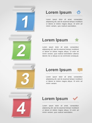 Four banner templates with happy kids Royalty Free Vector