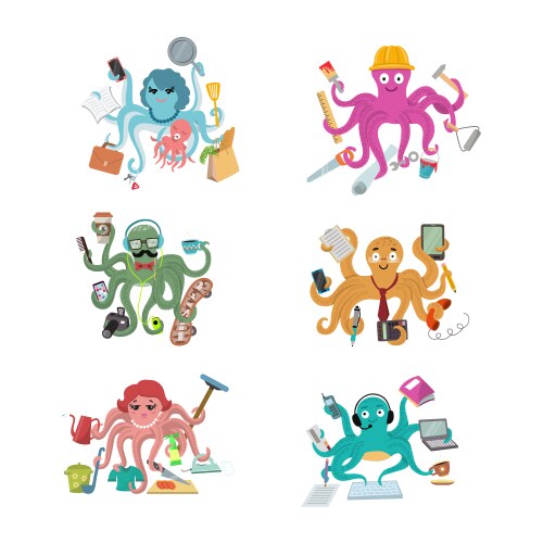 Octopus Work Vector Images (over 190)