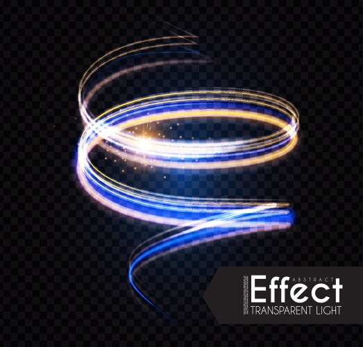 Circle golden light tracing effect Royalty Free Vector Image