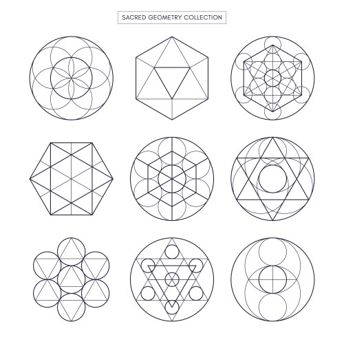 Sacred geometry set Royalty Free Vector Image - VectorStock
