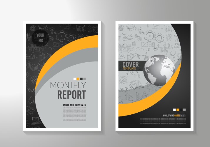 Flyer book cover template layout in a4 size Vector Image