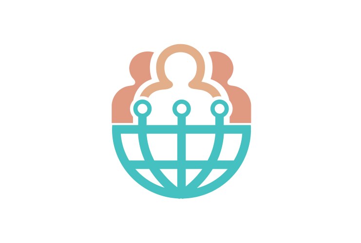 World internet network icon outline Royalty Free Vector