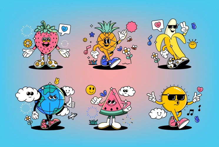 Collage poster design - digital solution Vector Image