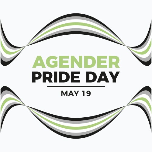 Happy agender pride day poster Royalty Free Vector Image