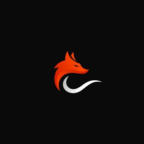 Fox orange mascot logo design Royalty Free Vector Image