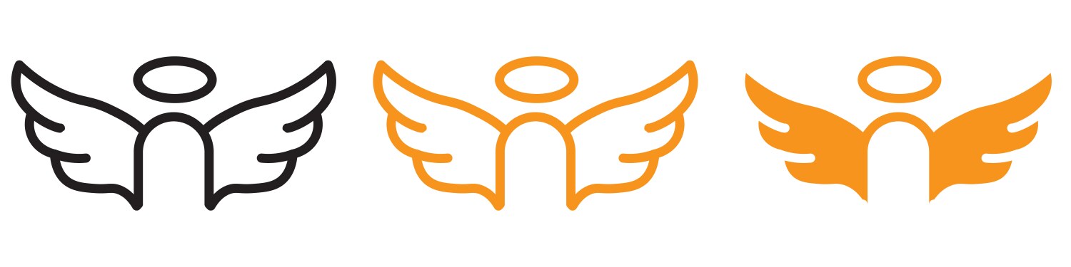 Guardian angel icon for spirituality resources Vector Image