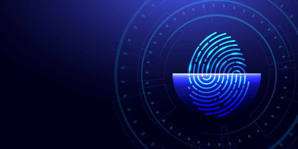 Digital fingerprint authentication technology Vector Image