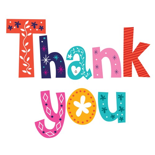 Thank You So Much Cute Greeting Card Royalty Free Vector
