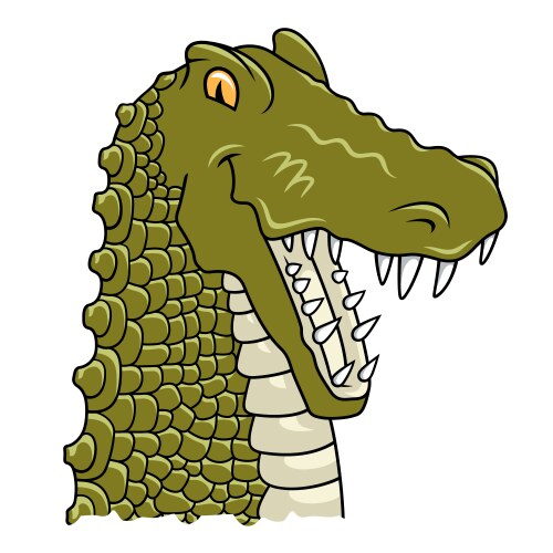 Ferocious strong crocodile Royalty Free Vector Image