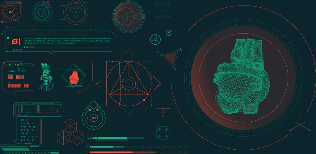 Infographic text elements for sci-fi Royalty Free Vector