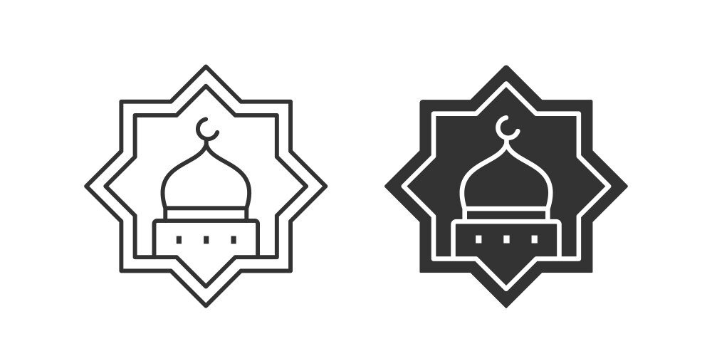 Masjid Cdr Logo Islamic Mosque Logo Vector Icon Stock Vector