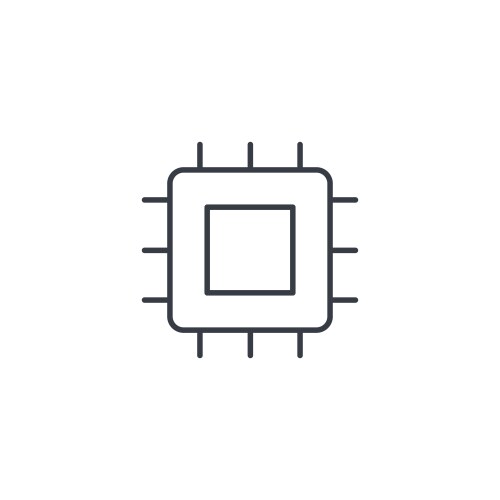 Artificial intelligence ai processor chip icon Vector Image