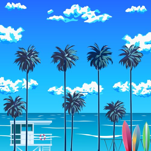 Beach Palm Trees Vector Images (over 85,000)