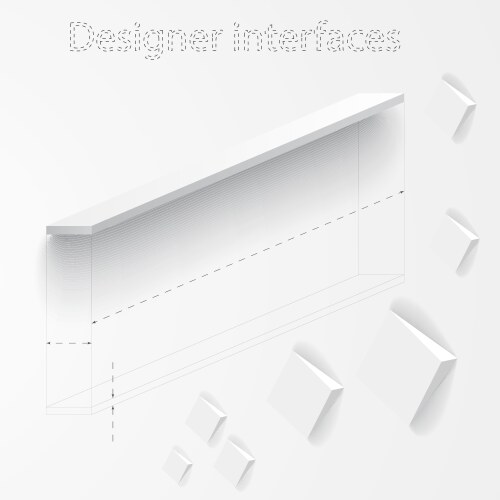 3d plan and board design interface Royalty Free Vector Image