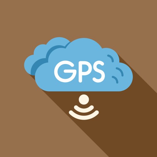 Gps Receiver Showing Location Using Satellite Vector Image