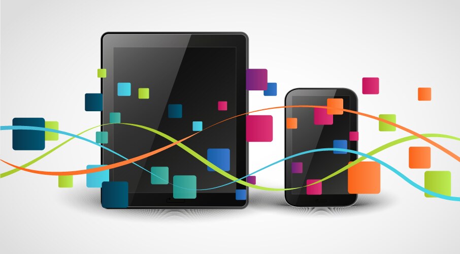 Internet application concept background Royalty Free Vector