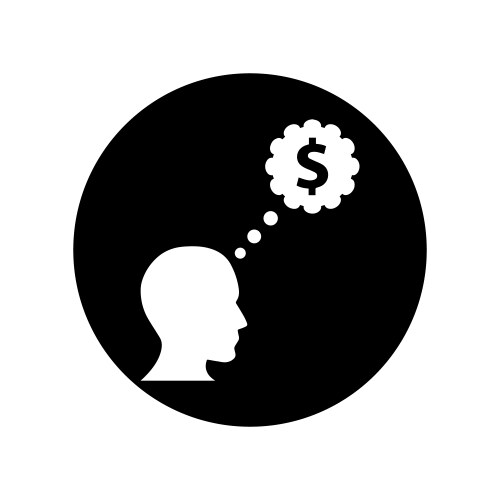 Thinking person icon Royalty Free Vector Image