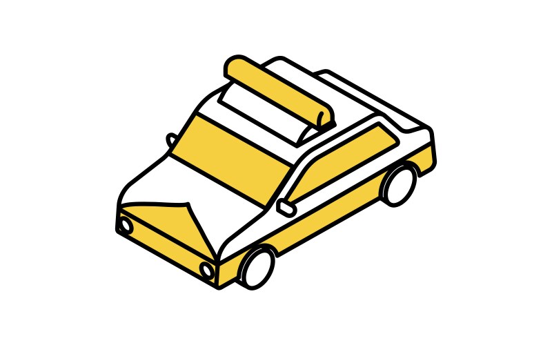 Car isometric line drawing Vector Images & Graphics for Commercial Use ...