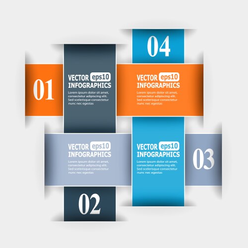 Modern paper infographics in a pie chart for web Vector Image