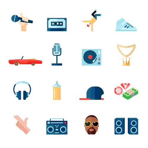 Hip-hop seamless pattern with music equipment Vector Image