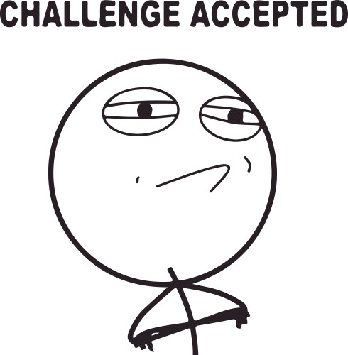 Thinking guy meme face for any design Royalty Free Vector