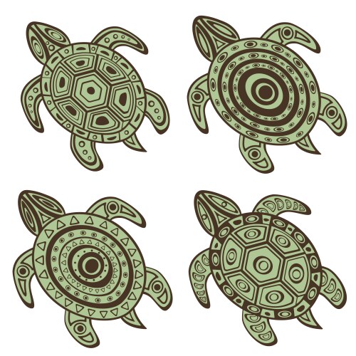 Sea turtles Royalty Free Vector Image - VectorStock