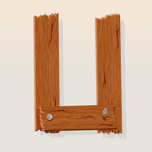 Wooden letter y Royalty Free Vector Image - VectorStock